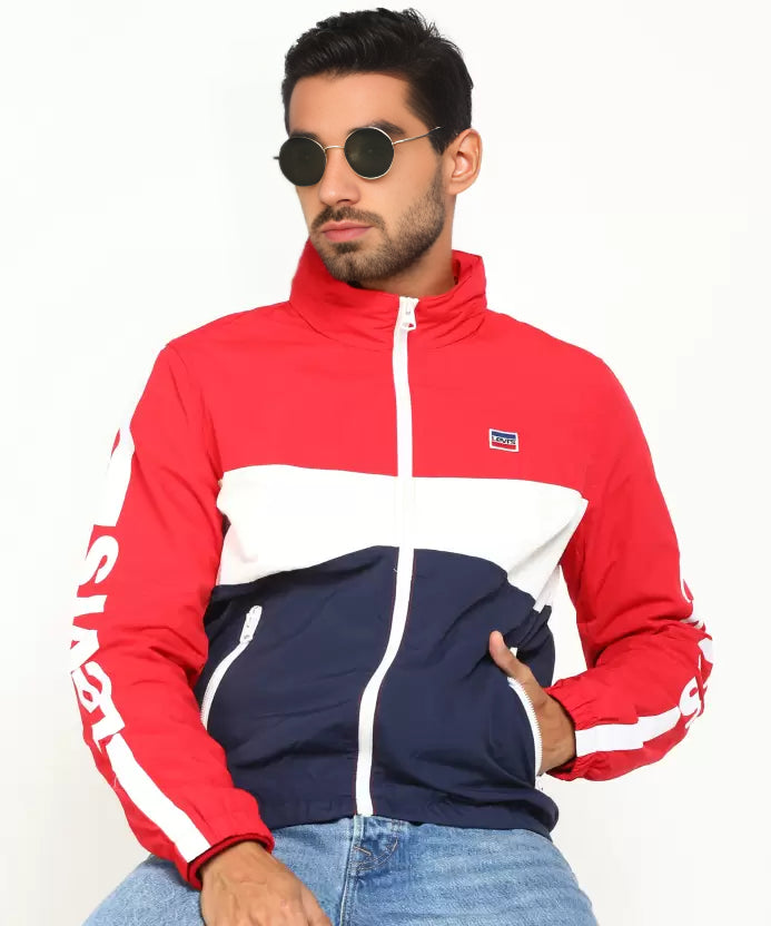 Levi's WindCheater Red White - Men Printed Casual Jacket – BrandVersestore
